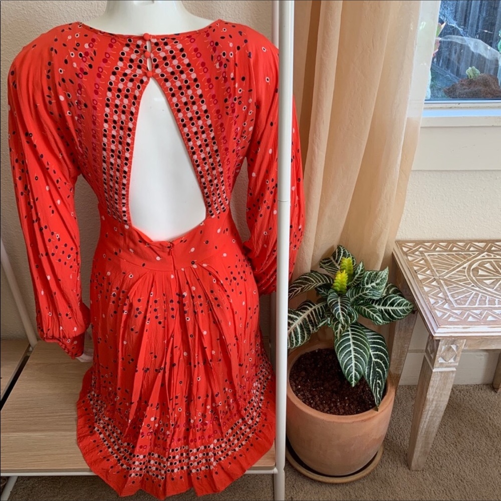 Free People Coryn Coral Orange Dress - Gem